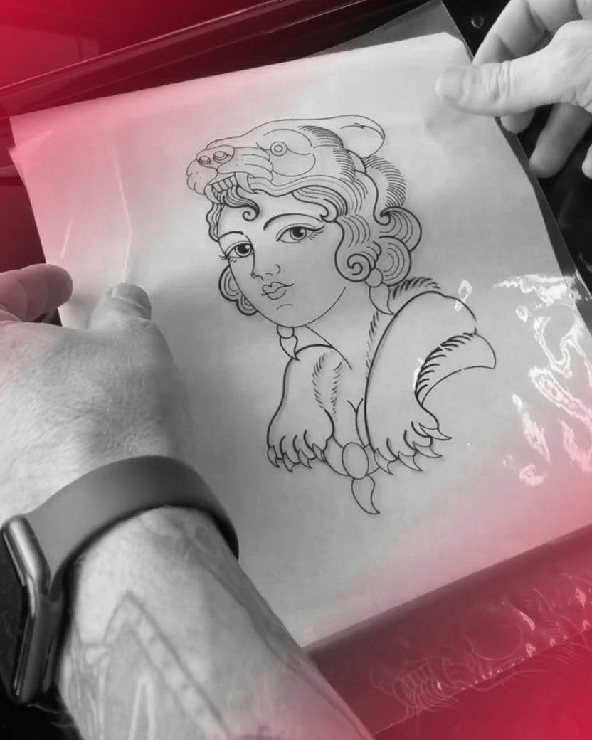 Clear Cut Stencils - Transparent Tattoo Stencil Paper - Box of 25 ...