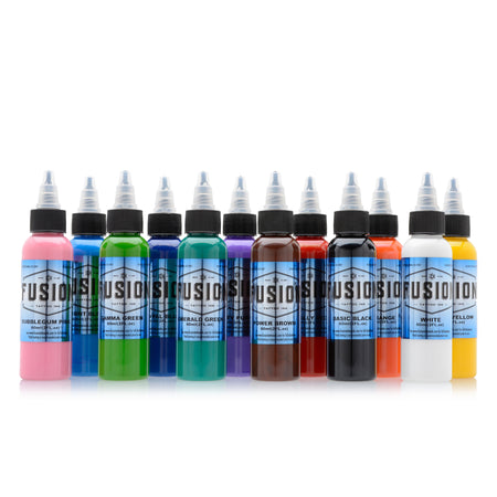 Fusion Ink 12-Colour Sample Set – Eikon Tattoo Supply