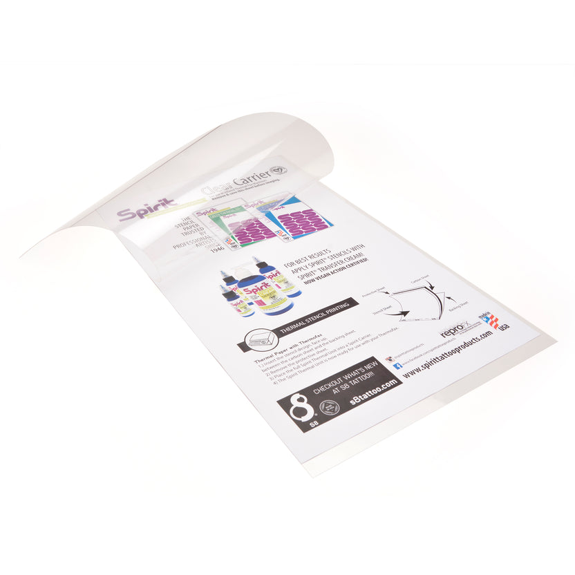Spirit Thermal Copier Carrier Sheets – Eikon Tattoo Supply